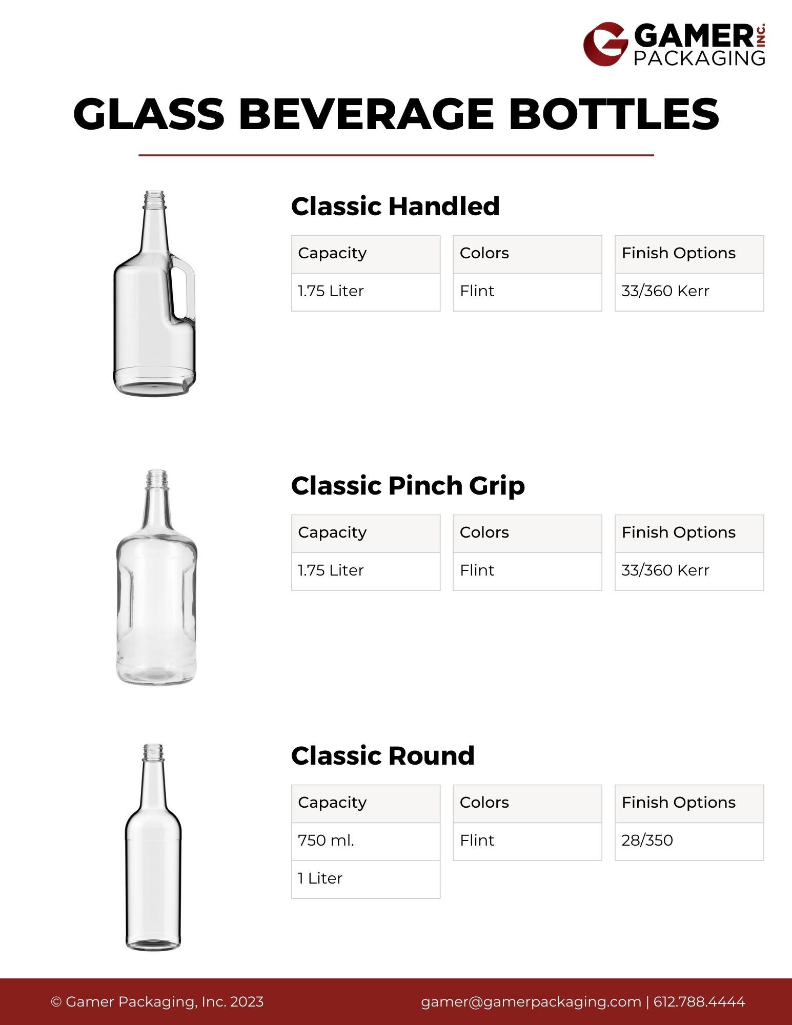 Beverage Packaging Catalog Glass Spirits Bottles - Gamer Packaging