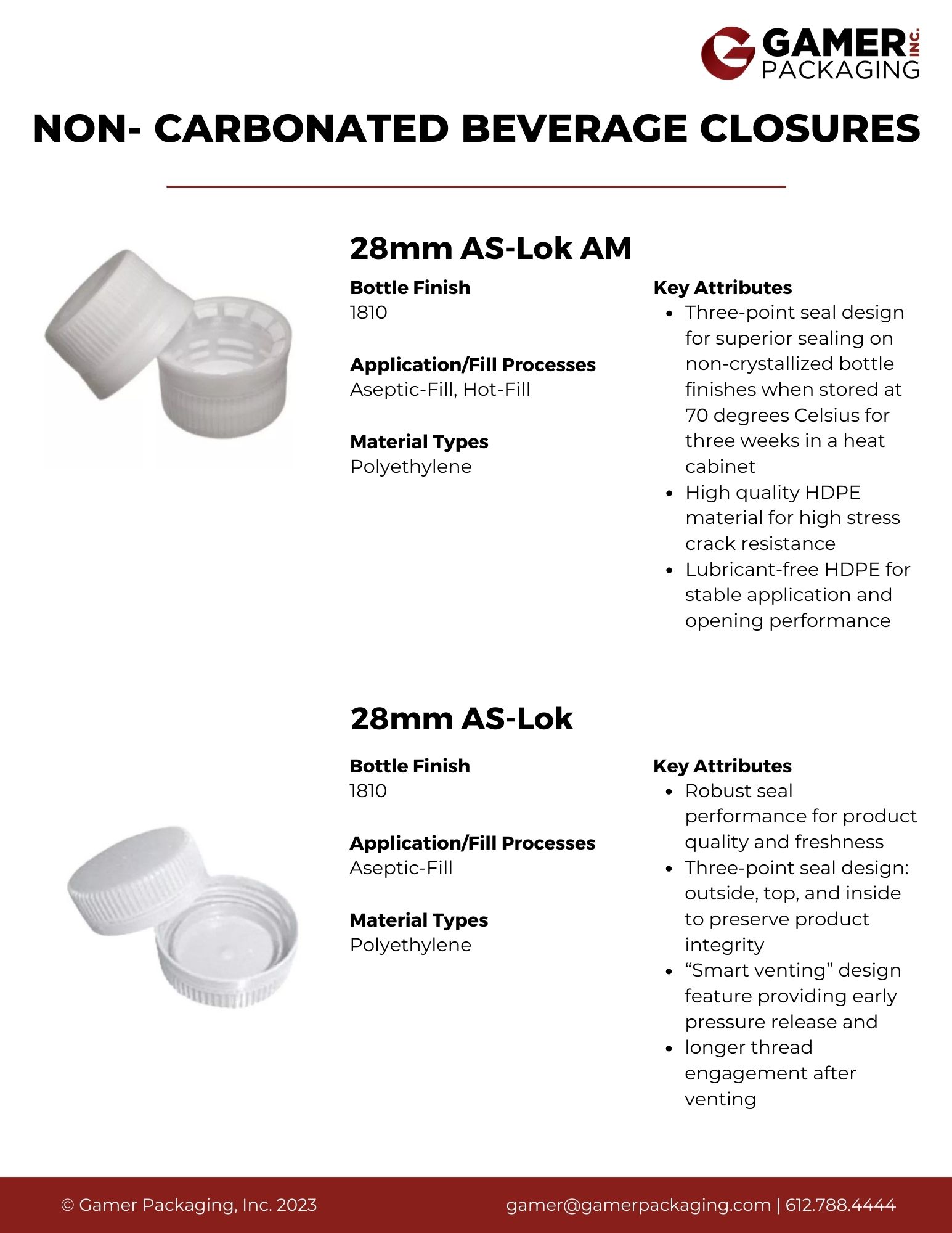 Beverage Packaging Catalog Non-Carbonated Beverage Closures - Gamer ...