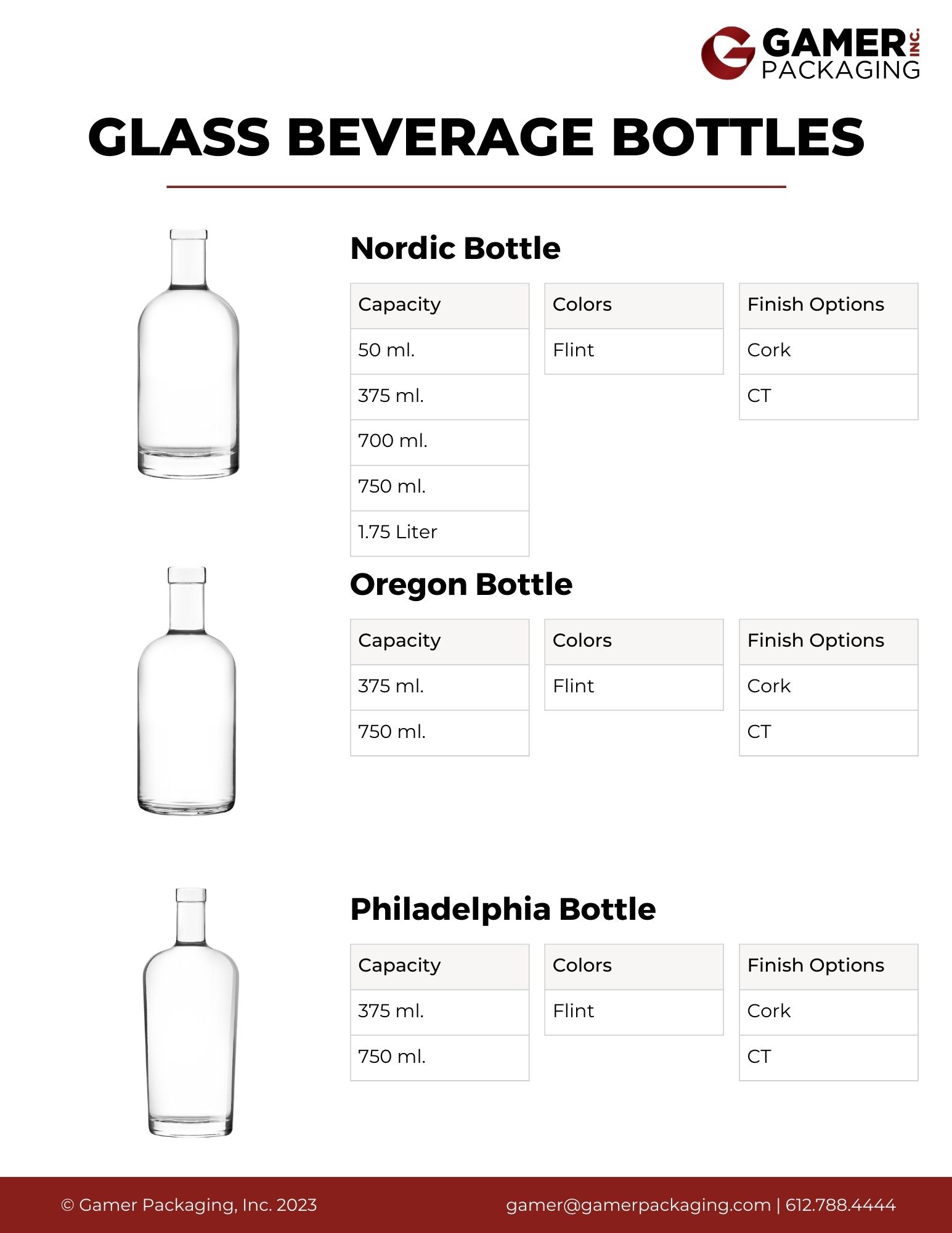 Beverage Packaging Catalog Glass Spirits Bottles - Gamer Packaging