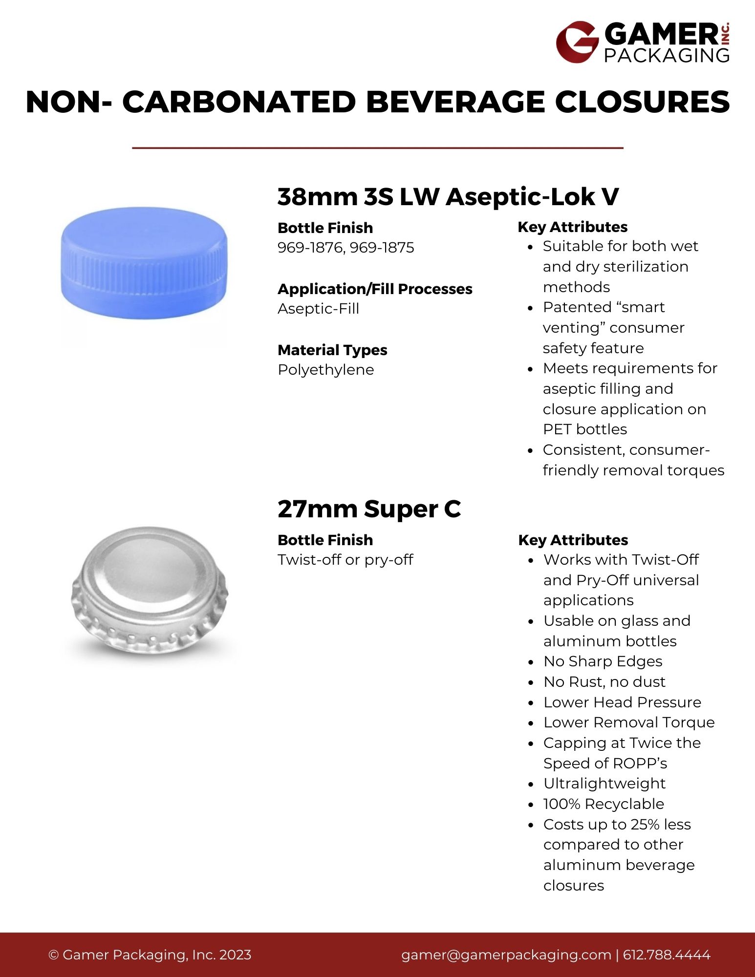 Beverage Packaging Catalog Non-Carbonated Beverage Closures - Gamer ...