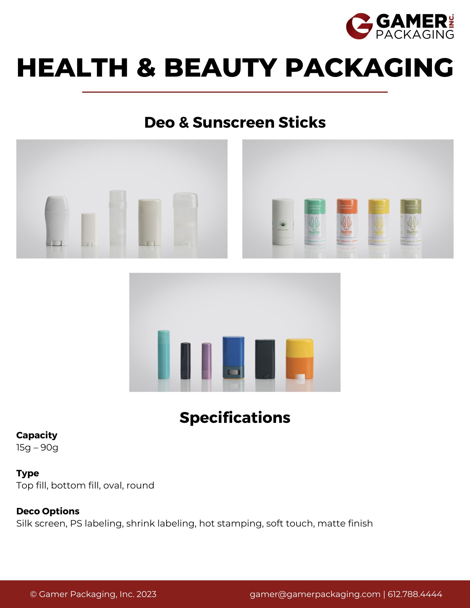 Health and Beauty Packaging Catalog Deo and Sunscreen Sticks - Gamer ...